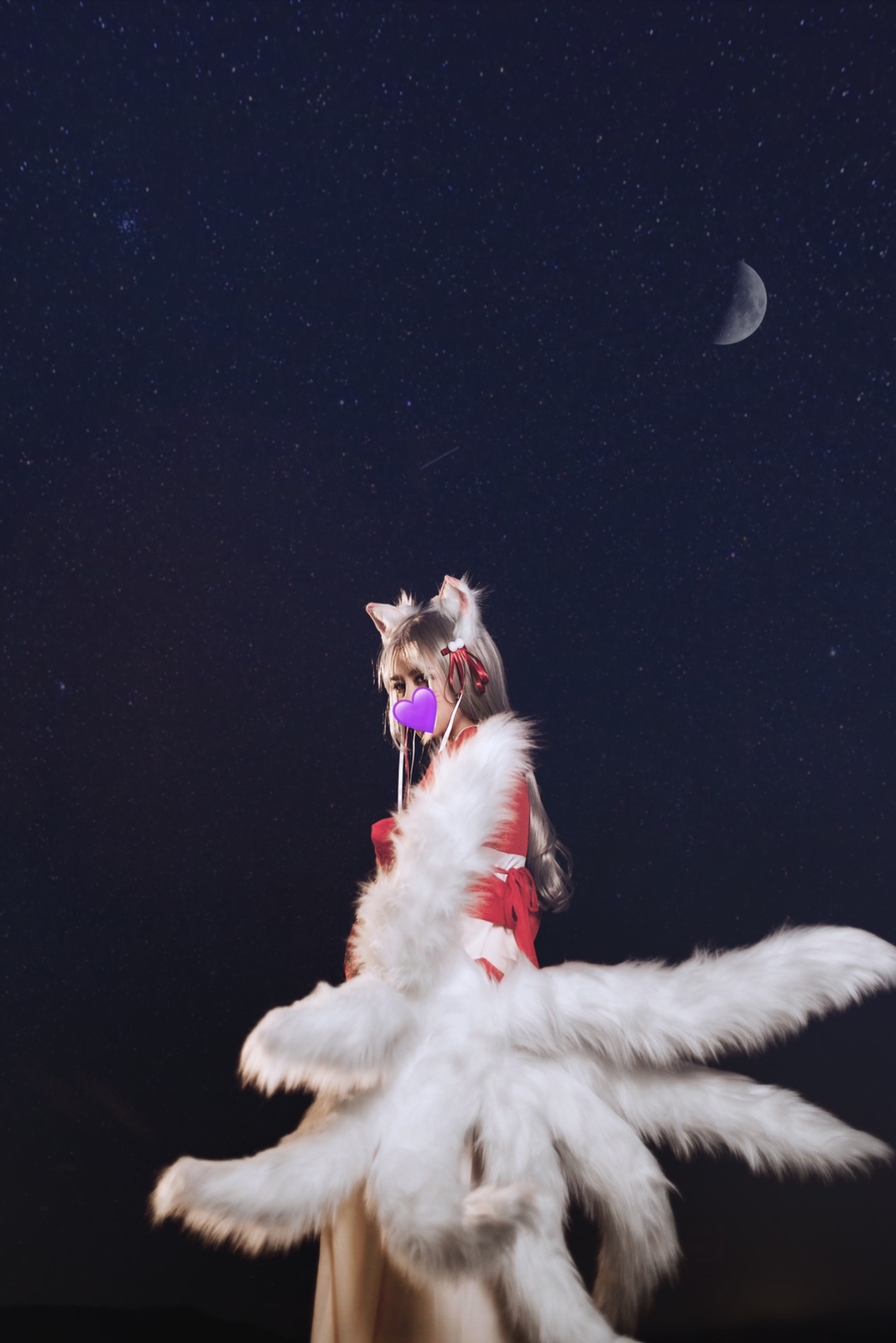 Legends LOL KDA Ahri Nine-Tailed Cosplay Fox Tails Prop Halloween Party ...