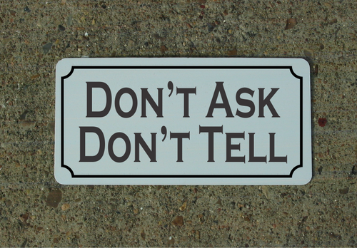 Don't Ask Don't Tell Metal Sign | eBay