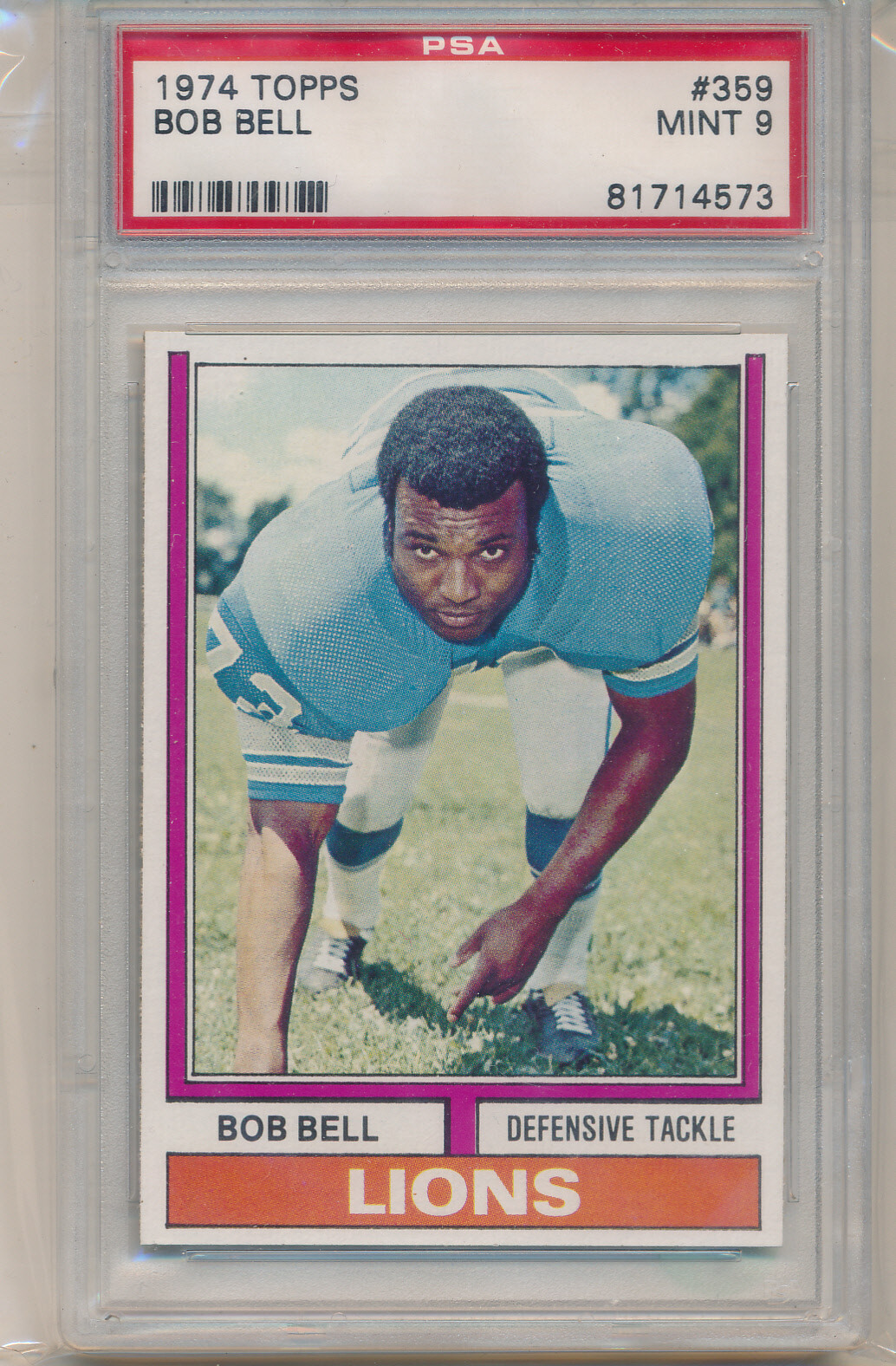 1974 Topps Football Bob Bell (Rookie Card) (#359) PSA9 PSA | eBay