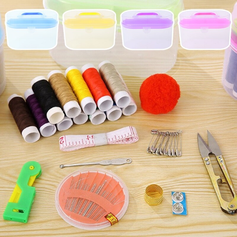 Sewing Tool Storage Box Needle Thread Scissor Container | eBay