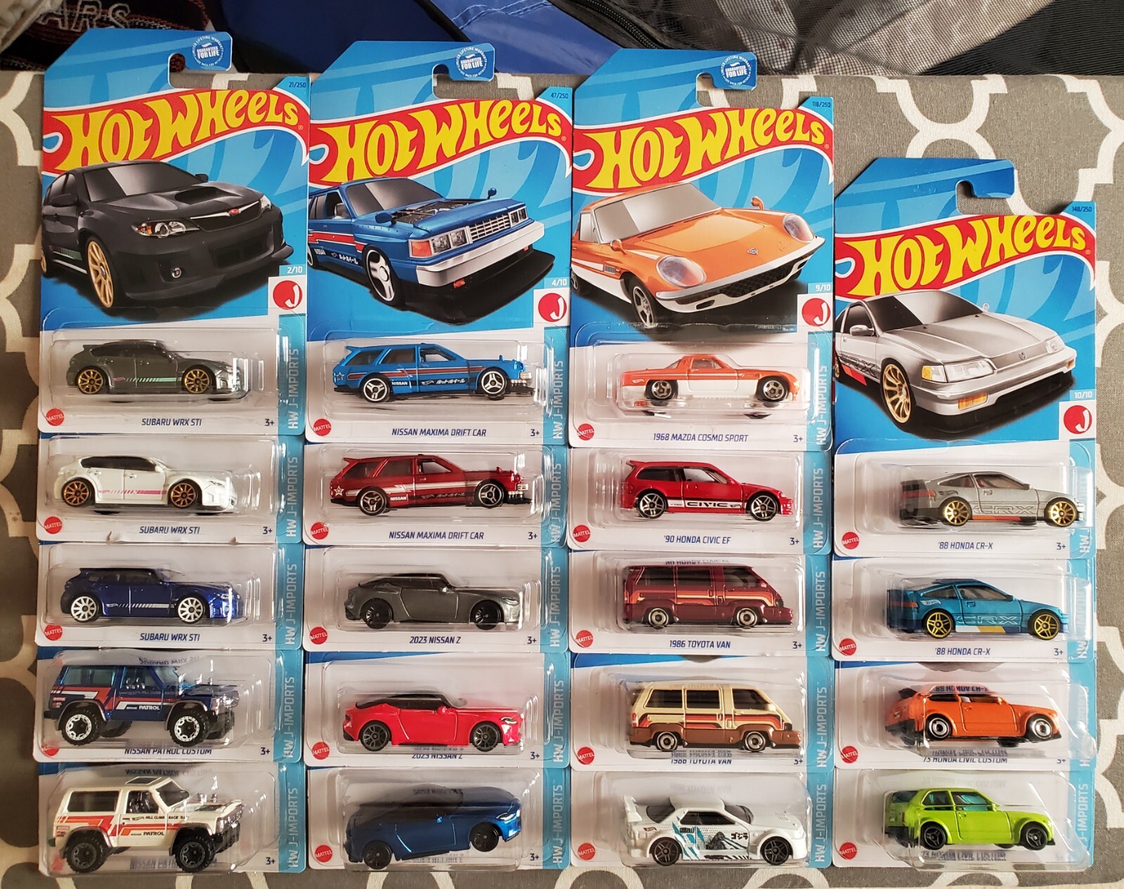 Hot Wheels J-Imports 2023 Complete Set & Recolors 19 W/Dollar General ...