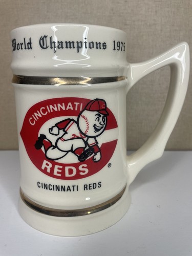 Cincinnati Reds Mug 1976 World Series Champions Beer Stein Ceramic ...
