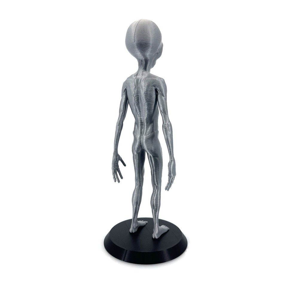 Grey Alien Figurine - 3D Printed Sci-Fi Extraterrestrial Figure, UFO ...