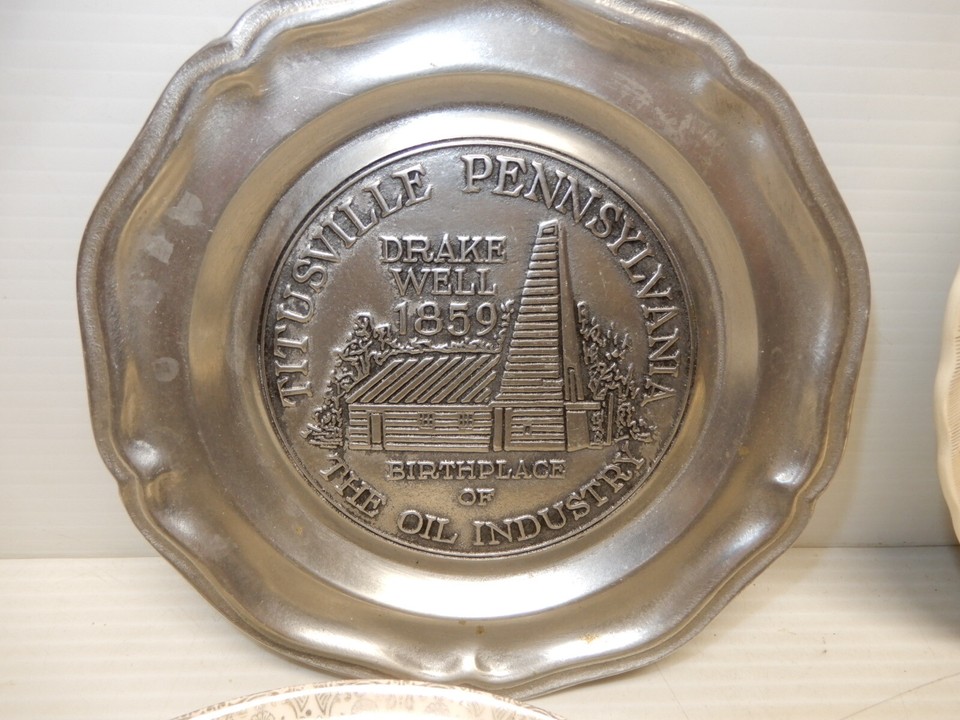 4 VINTAGE TITUSVILLE PENNSYLVANIA COLLECTOR PLATES DRAKE WELL ETC | eBay