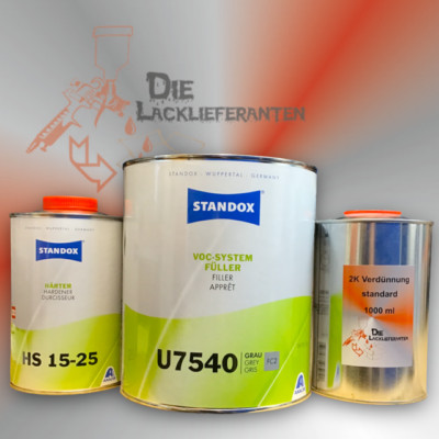 Standox VOC-System Füller U7540 Grau # Komplettset Standard 5,5L ...