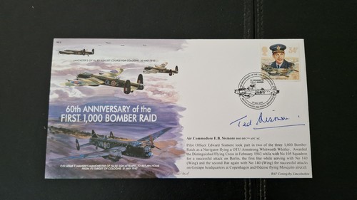 2002 MF3 60th Anniversary of the First 1,000 Bomber Raid signed Edward ...