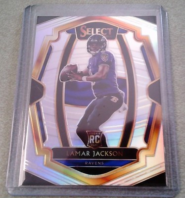 2018 Panini Select - Premier Level Lamar Jackson #149 Silver Prizm RC ...