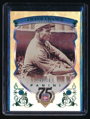 FRANK CHANCE 2014 PANINI HALL OF FAME BLUE FRAME GREEN #15 06/10 ...