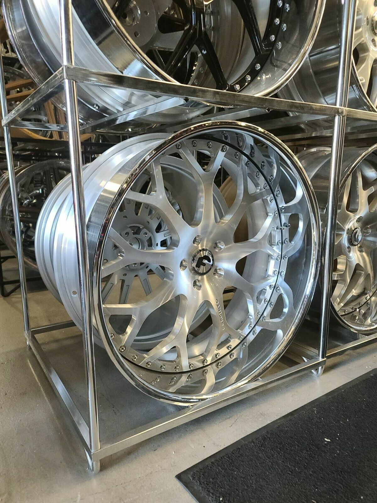 FORGIATO DREA 26x10 5x5 (5x127) BRUSHED-CHROME LIP WHEEL & TIRE PACKAGE ...