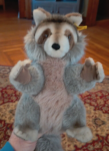 9” Steiff Molly Raggy Raccoon #22 Tagged Germany Plush Stuffed Animal ...