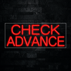 Check Advance LED Neon Sign 30"L x 12"H #31371 | eBay