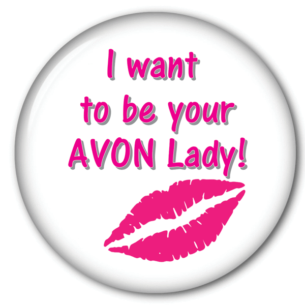 #3 QTY 6 PINBACK BUTTONS FOR AVON REPS TO WEAR AND ADVERTISE SAFETY PIN ...