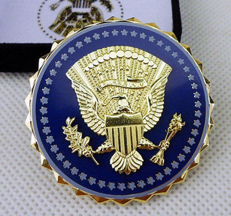 US PRESIDENTIAL SERVICE PRESIDENT IDENTIFICATION INSIGNIA METAL BADGE ...