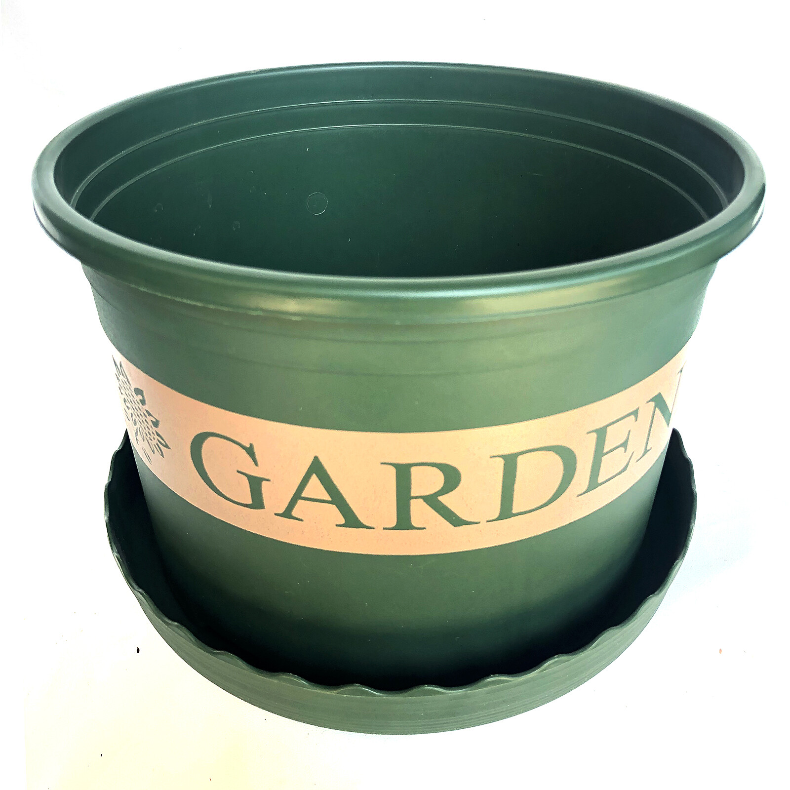 10-30 pcs/6.26“-9.8” Green Plastic Pots with Tray indoor outdoor Garden ...