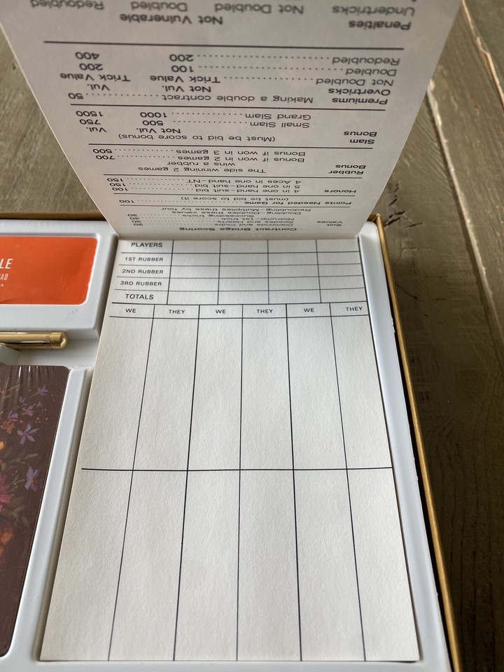 Vtg Hallmark Bridge Ensemble Playing Card Set Complete 2 Decks Score ...