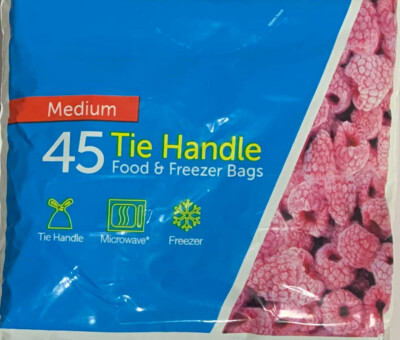 Food Bags Tie Handle 45 X Freezer Bags Medium Food Bags Tie Handle 270 ...