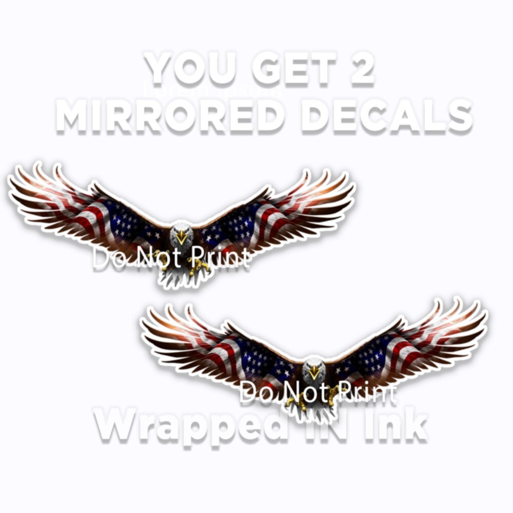 Bald Eagle Stickers American Flag Vehicle Graphics Patriotic Decals USA ...