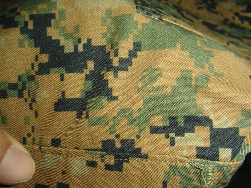 USMC MARPAT Uniform WOODLAND Combat Shirt & Pants in size SMALL SHORT ...