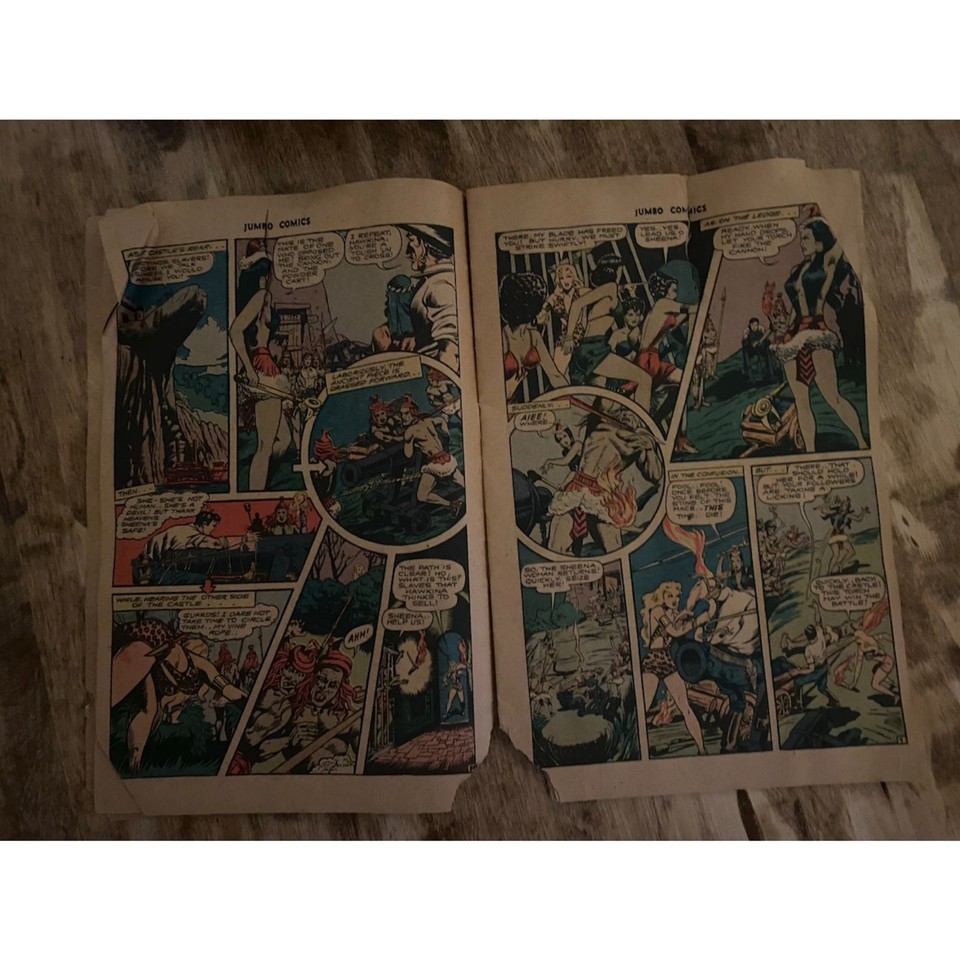 JUMBO COMICS #79- 1945 FICTIONHOUSE -BLOOD DRAINAGE PANELS-WWII COMIC ...