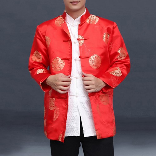 Chinese New Year Top Print Shirt Style Men's Tang Suit with Stand ...