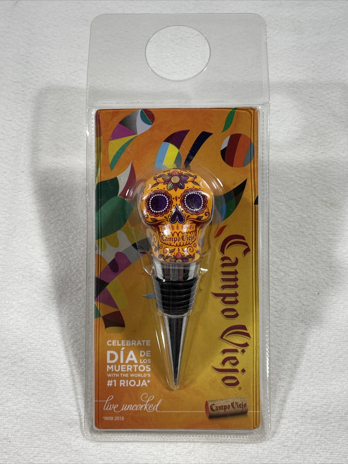 Campo Viejo - Day Of The Dead Skull Wine Bottle Stopper - Dia De Los ...