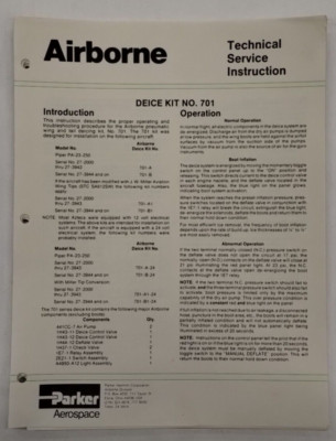 Parker Aerospace Airborne Deice Kits Technical Service Instruction ...