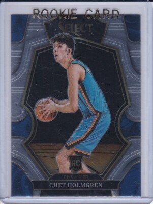 CHET HOLMGREN ROOKIE CARD 2022 Select Basketball OKLAHOMA CITY THUNDER ...
