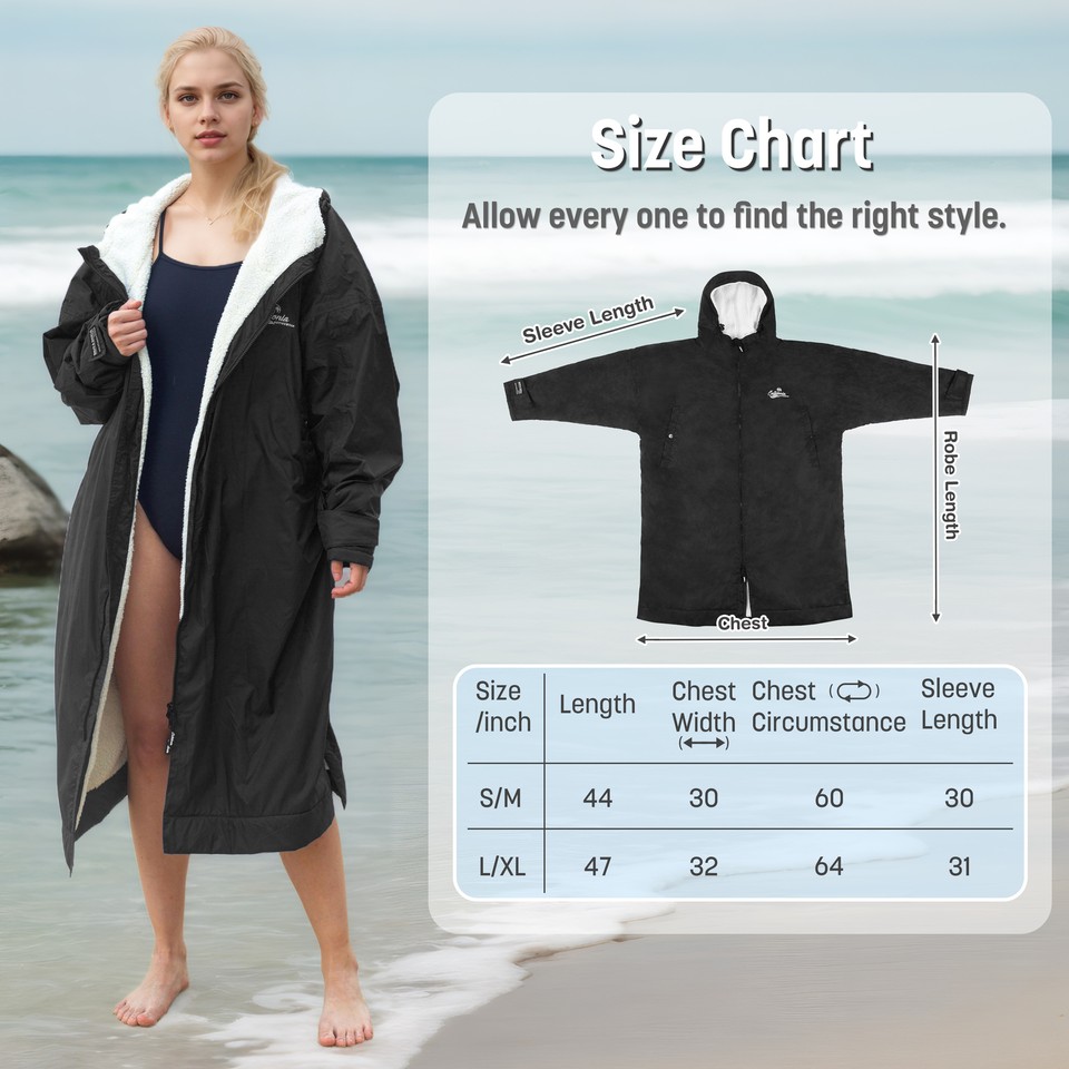 Catalonia Swim Parka for Men Women, Waterproof Surf Swimming Jacket ...