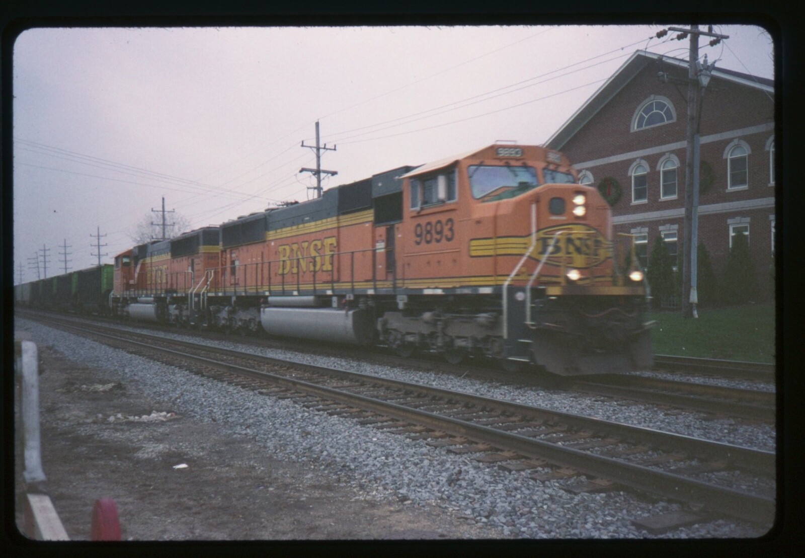 Railroad Slide - BNSF #9893 Locomotive 2001 Westmont Illinois Freight ...