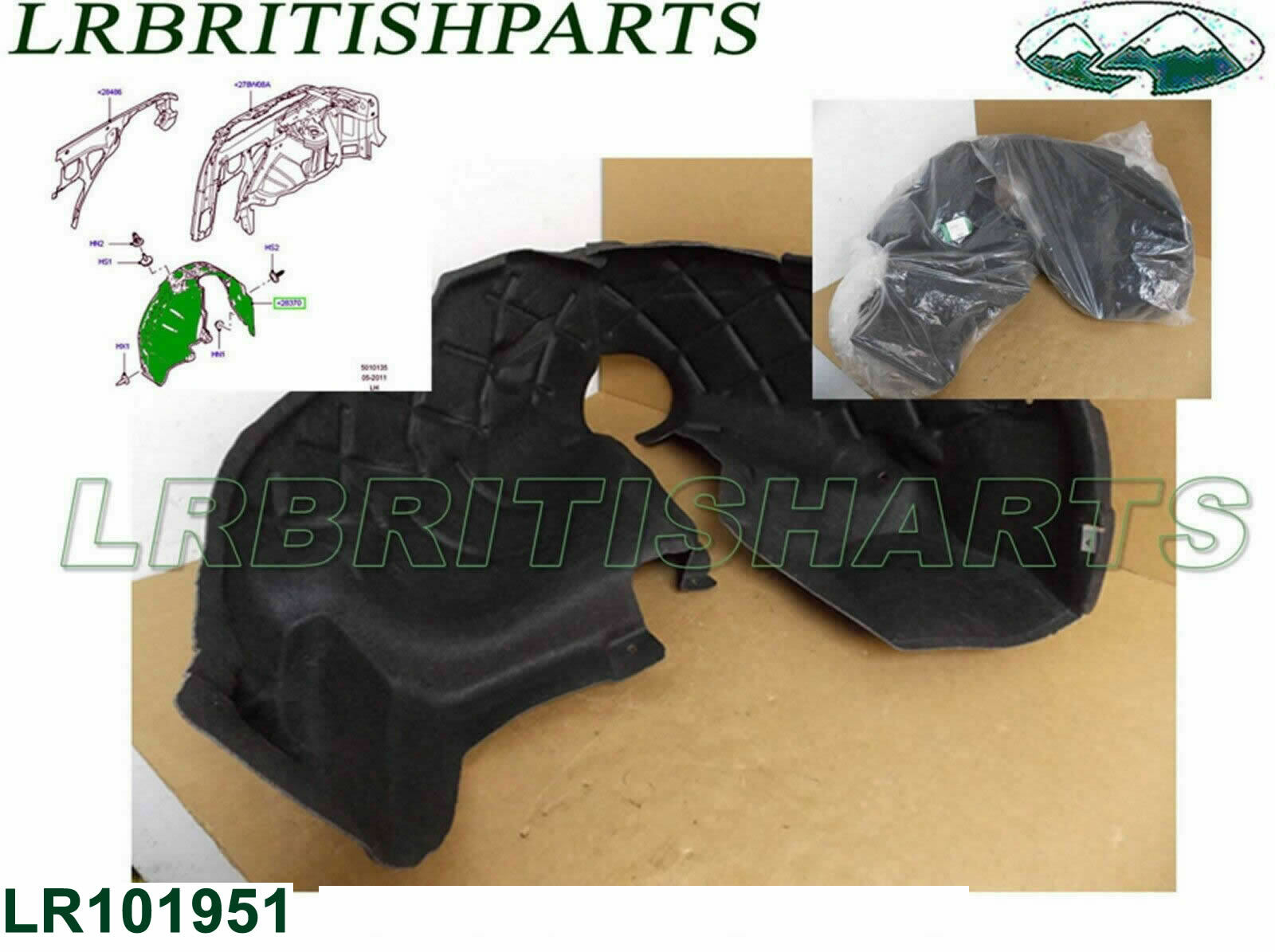 GENUINE LAND ROVER REAR SPLASH SHIELD RANGE ROVER EVOQUE LH LR101951 ...