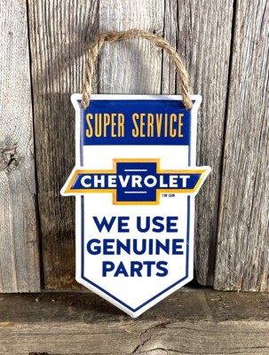 Chevrolet Chevy Super Service 5" Metal Tin Sign Vintage Garage Man Cave ...