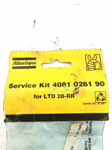 NEW IN BAG ATLAS COPCO 4081-0261-90 SERVICE KIT FOR LTD 28-RR, FAST ...