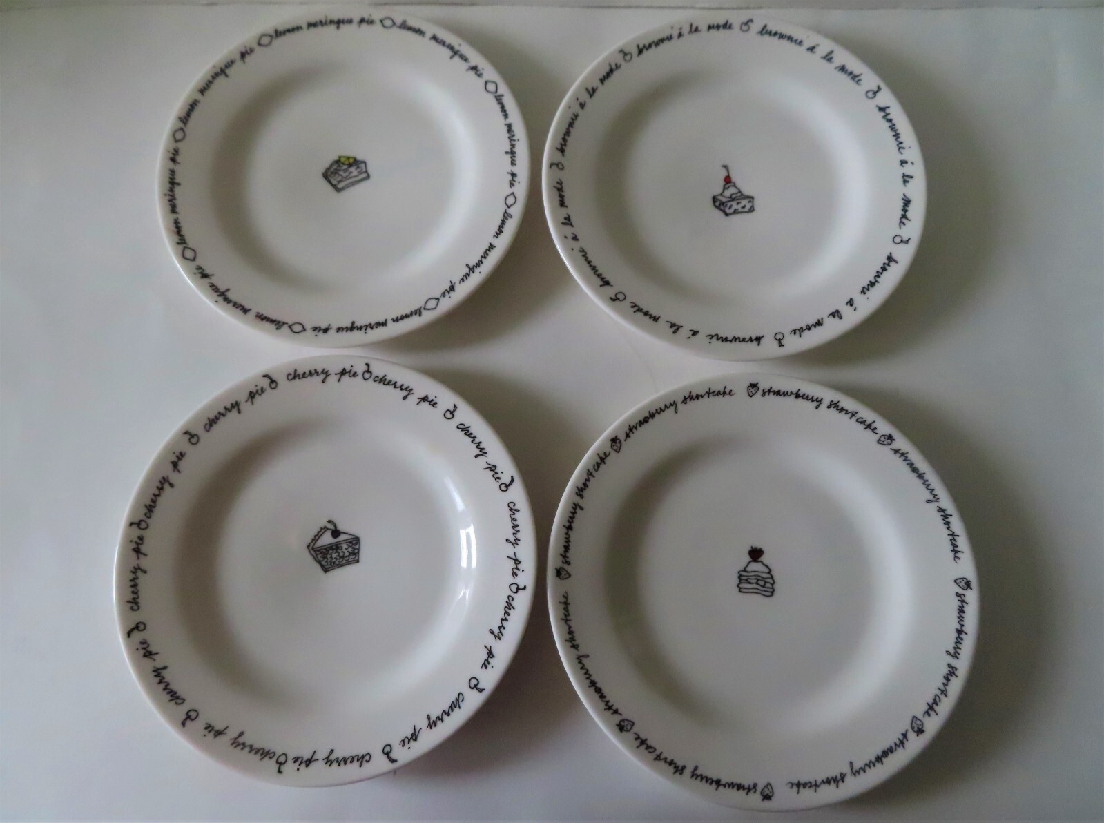 4 Pottery Barn Dessert Lingo 8 1/4" Side Plates | eBay