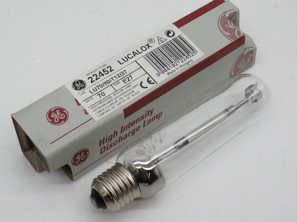 GE LU70/90/T12/27 High Pressure Sodium 70-Watt Tubular Lamp Light Bulb ...