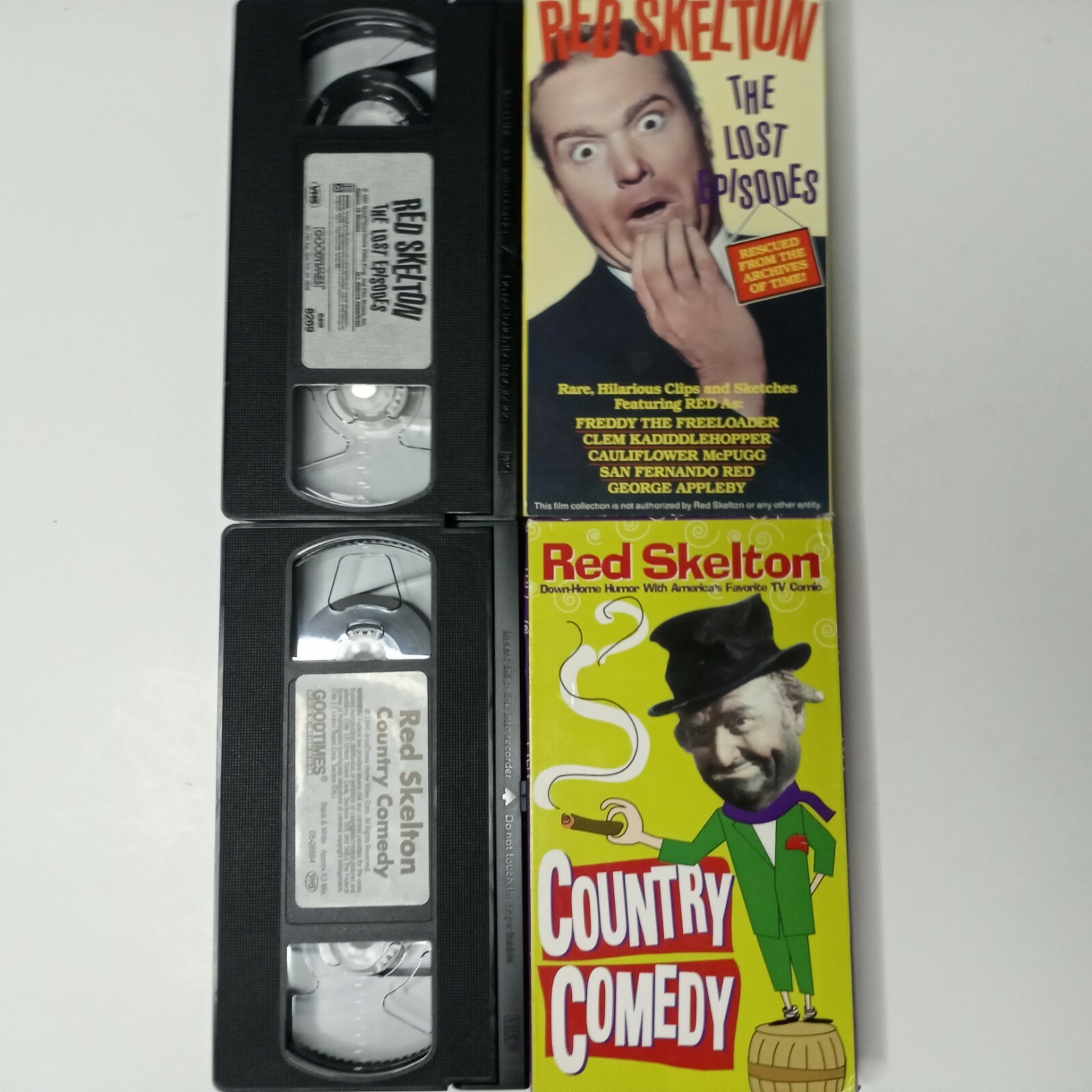 Lot of 2 Red Skelton VHS Tapes-The Lost Episodes&Country Comedy ...