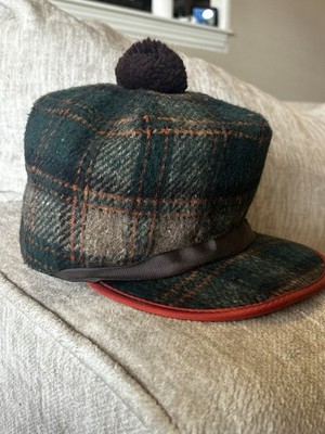 Vintage Green Plaid Wool Trapper Hunting Outdoor Winter Scotch Cap Ear ...