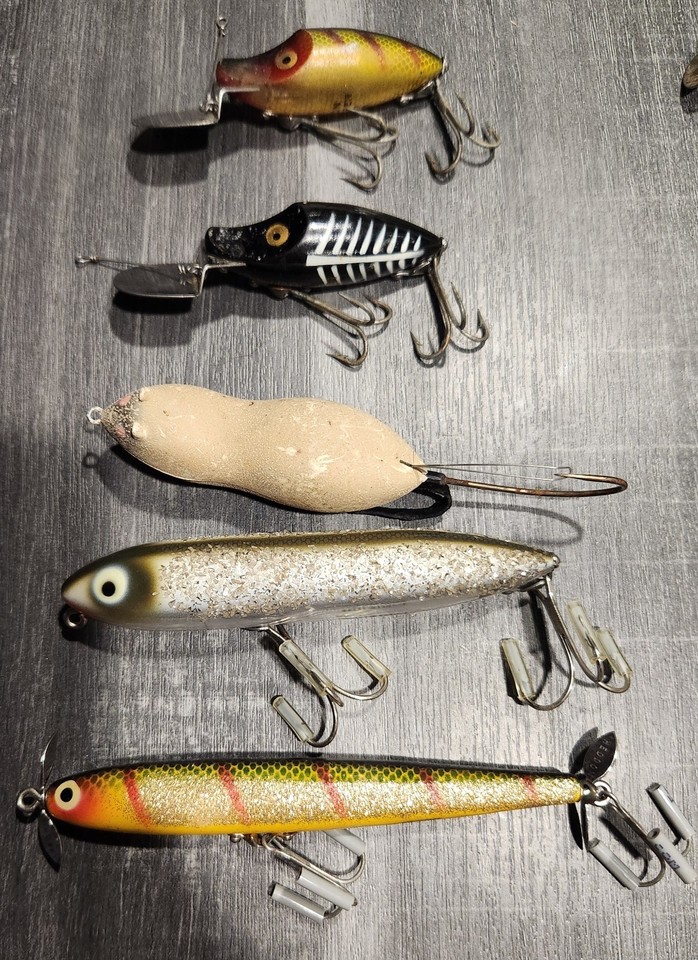 14 Vintage Heddon Lures River Runt Vamp Deep Diver Floater Tadpoly Zara ...