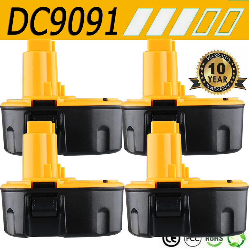 1/ 4Pack 14.4V For DEWALT DC9091 14.4VOLT Battery DW9091 DW9094 DE9091 ...
