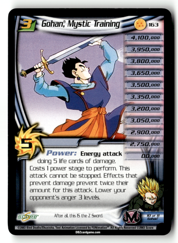 Dragon Ball Z TCG - Gohan, Mystic Training 163 - Personality - Buu Saga ...