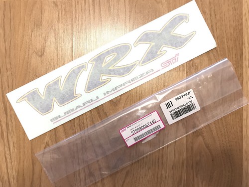 SUBARU GC8 Impreza WRX STI Genuine Rear Trunk White Decal Sticker OEM ...