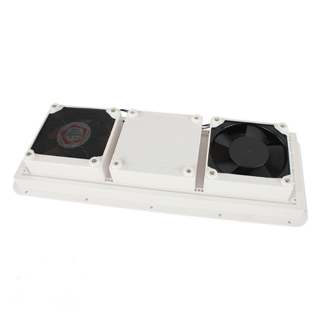 12V Caravan RV Dual Fridge Ventilation Fan Vent intake outtake 480mm ...
