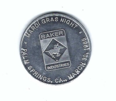1985 BAKER INDUSTRIES PONY EXPRESS PALM SPRINGS CALIFORNIA MARDI GRAS COIN TOKEN | eBay