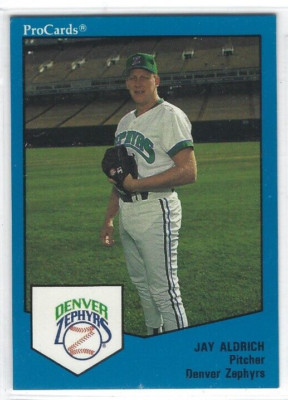 1989 ProCards Denver Zephyrs #42 (Triple A-Milwaukee Brewers) Jay ...