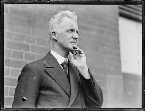 Prime Minister James Henry Scullin with his hand resting on his ch- Old ...