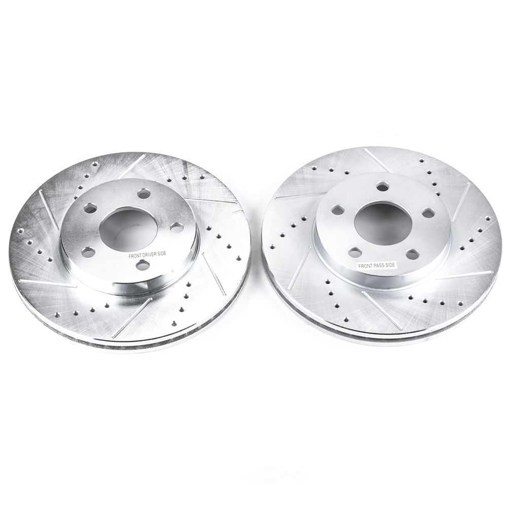 Disc Brake Rotor Set-Front Drilled, Slotted and Zinc Plated Brake Rotor ...
