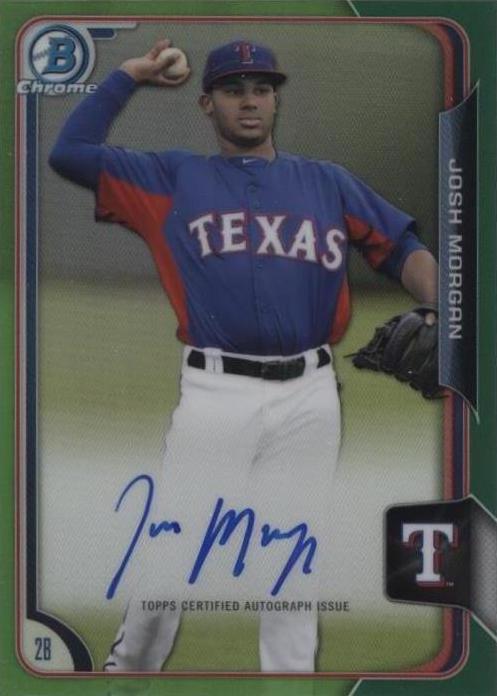 2015 Bowman Chrome - Prospects Autographs Josh Morgan #BCAP-JOM Green ...