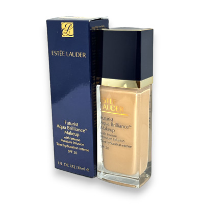Estee Lauder Futurist Aqua Brilliance Makeup SPF 20 *1W1 Bone* 1fl.oz ...