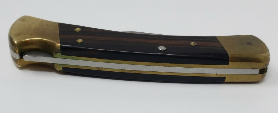 Buck 110A Folder Knife USA Dark Wood Handle CertainTeed | eBay