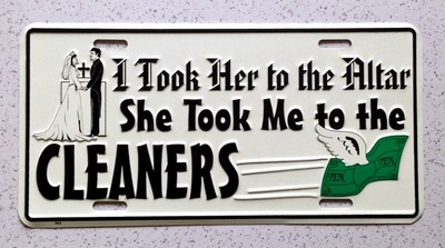 Took Me to The Cleaners Retro Auto License Plate - Embossed Aluminum | eBay