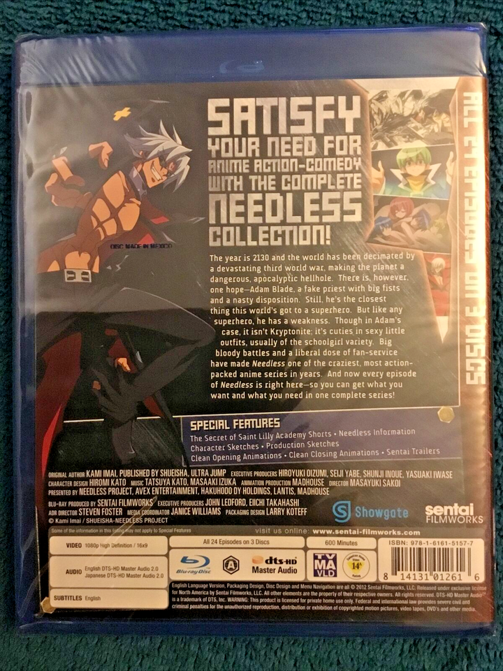 Needless: Complete Collection (Blu-ray Disc, 2012, 3-Disc Set) Anime ...